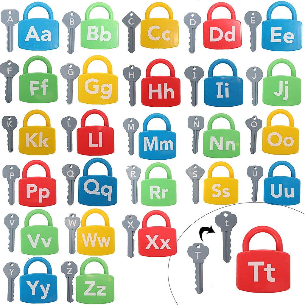 IQ Toys ABC Learning Locks Educational Alphabet Set- with 26 Locks, 26 ...