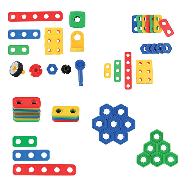 Build & Imagine Creative Builder Blocks 87 Piece Set In A Storage Cont ...