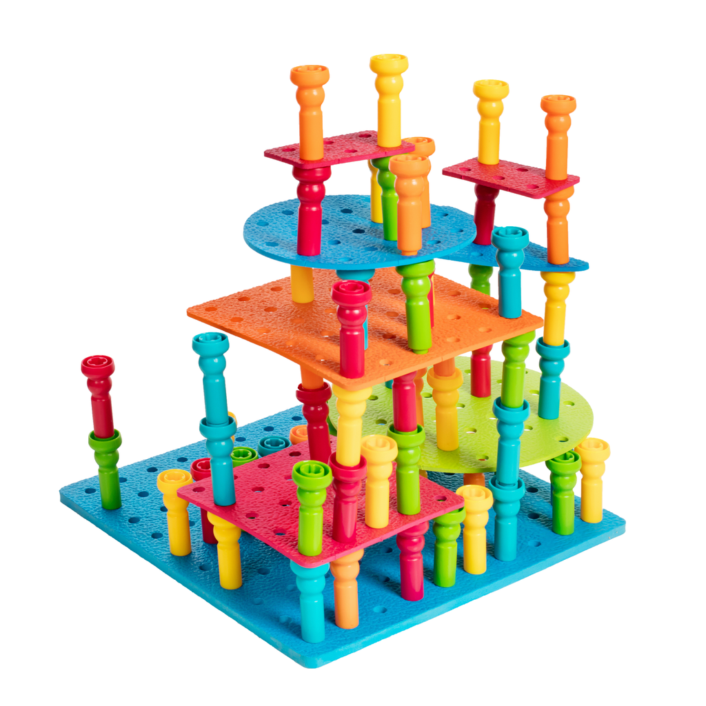 117 Piece Multilevel Peg Set, 12X12 Board Included - Lauri Compatible ...